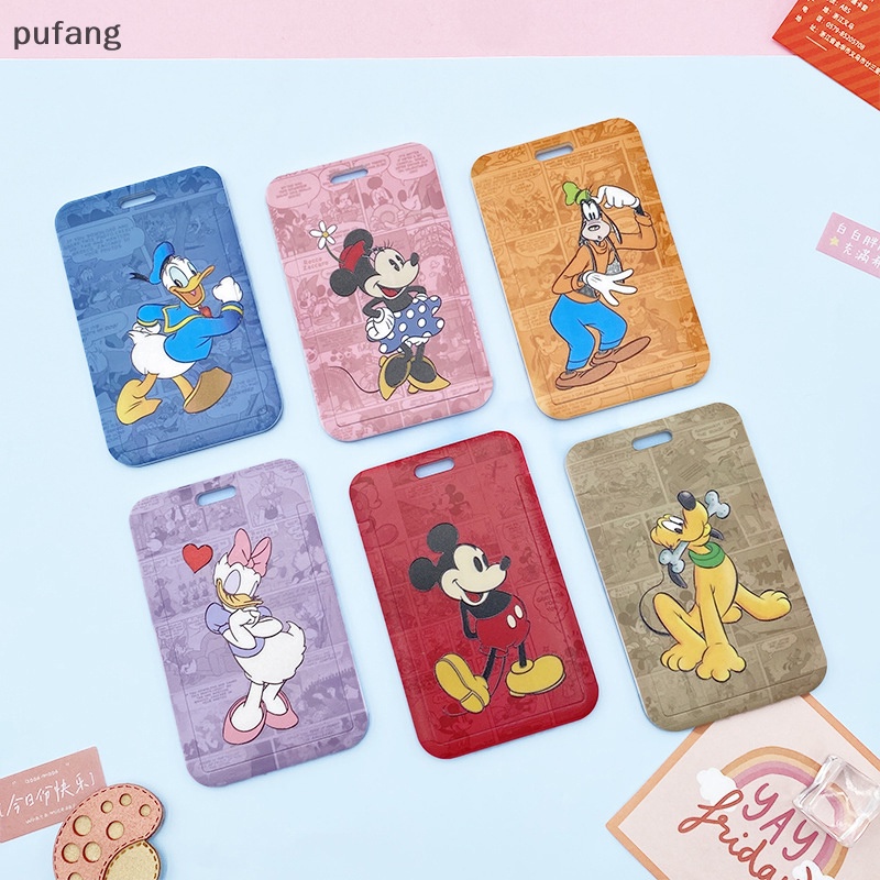 pu Transparent Plastic Portable Card Holders Disney Cartoon Slide Cover ...