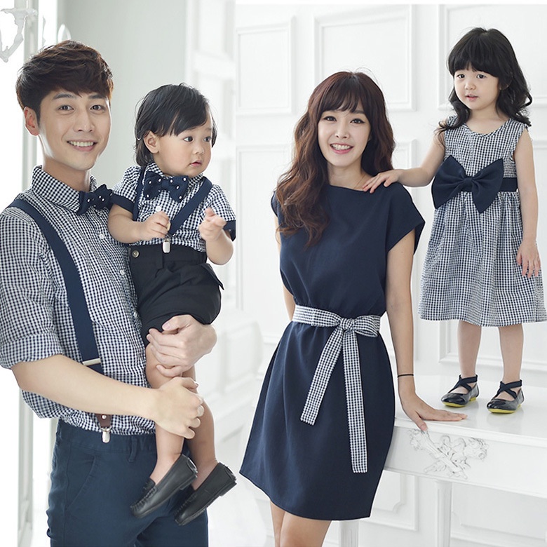 Family Set Clothing Dad and Son Shirts Mom and Daughter Dress Family ...