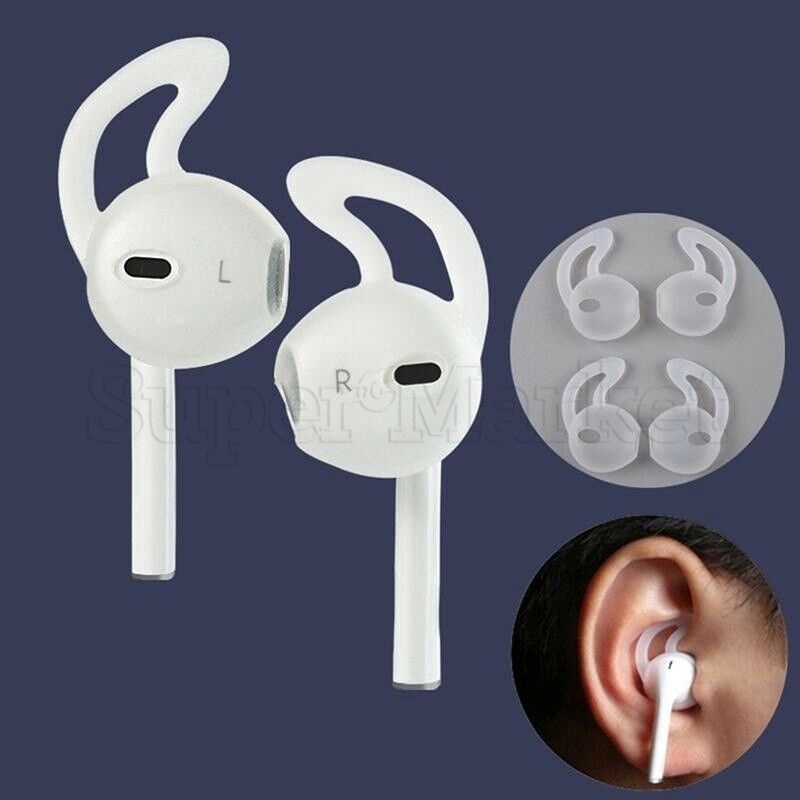 Soft Rubber Ear Hooks Earbud Holder, Silicone Earpods Earbud Cover ,For ...