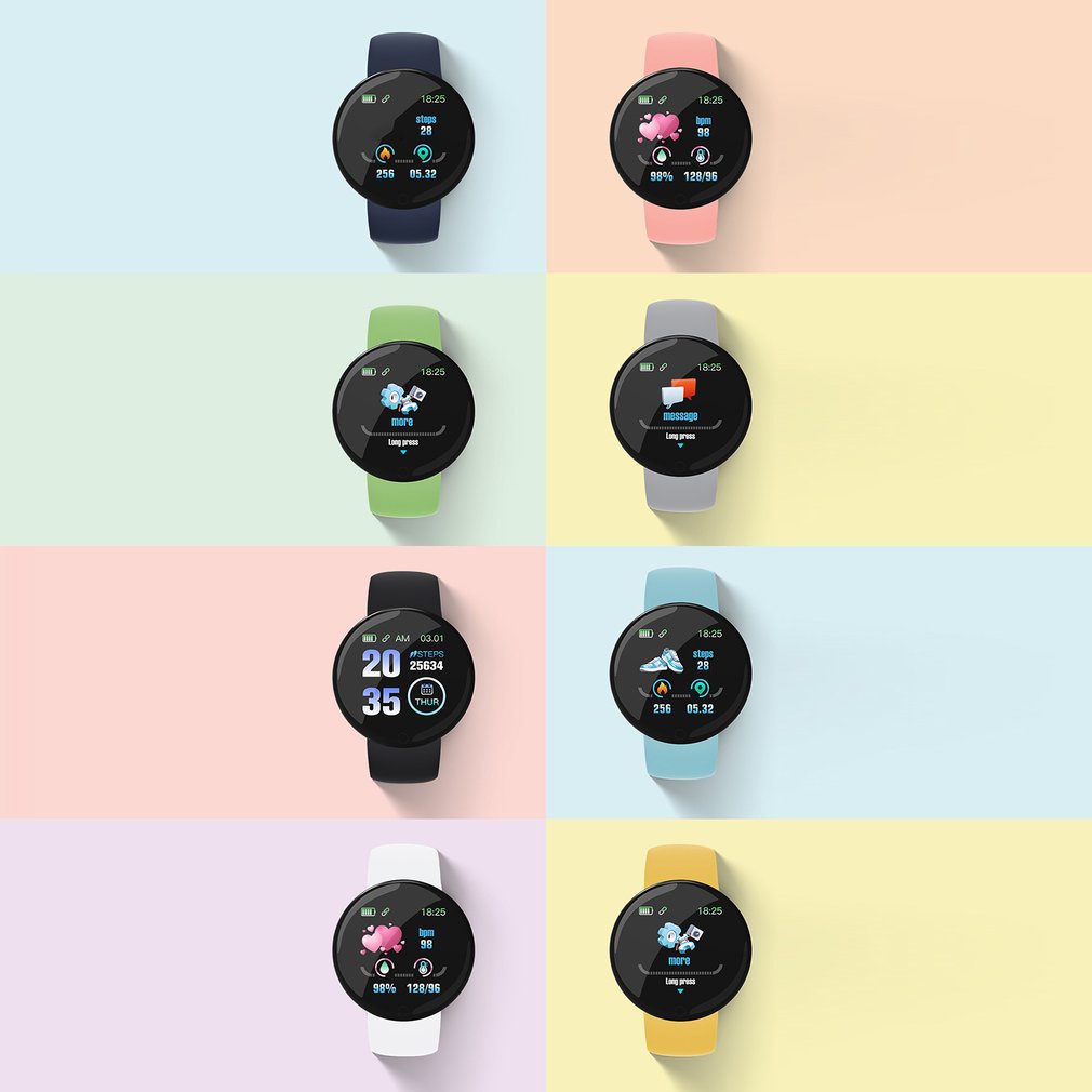 D18 Pro Smart Watch Men Women Bluetooth Fitness Tracker Sport Bracelet ...