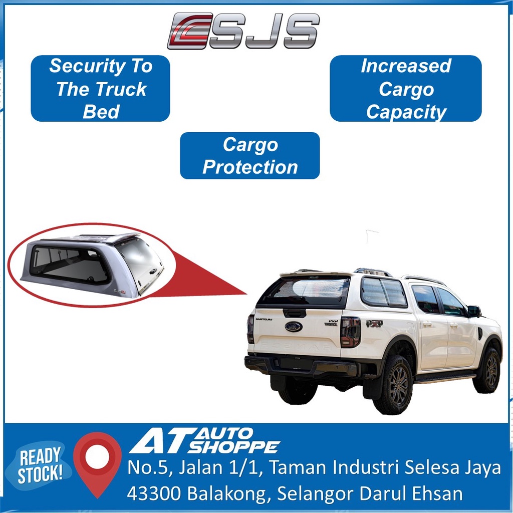 SJS STANDARD CANOPY SLIDING WINDOW FOR FORD RANGER NEXT GEN 2023 T9 ...