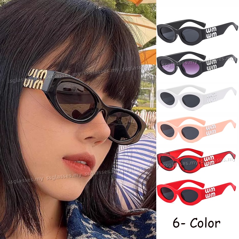 European and American Fashion Oval Frame Sunglasses for Women INS Cat ...