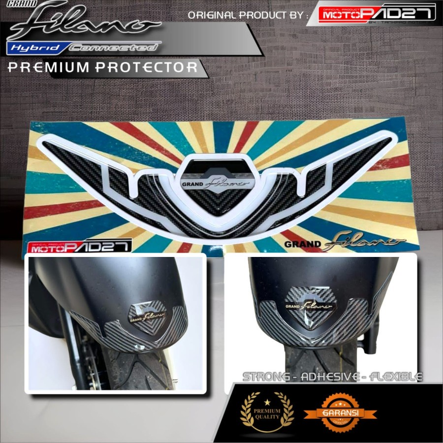 Yamaha Grand Filano 2023 Front Fender Sticker Premium Embossed Resin ...