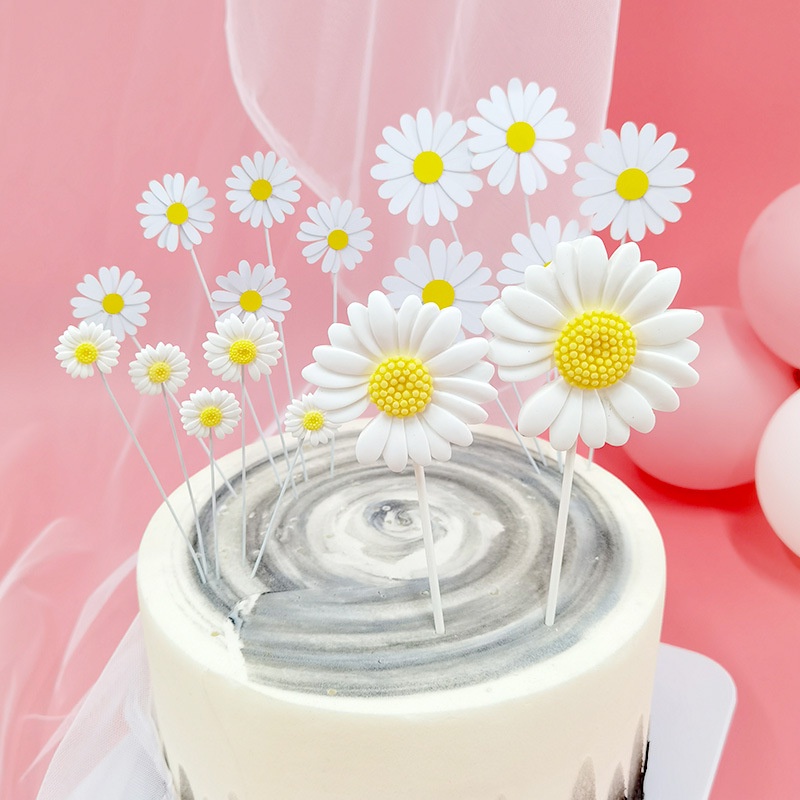 Daisy Flower Cake Toppers for Kids Girls Daisy Theme Happy Birthday ...