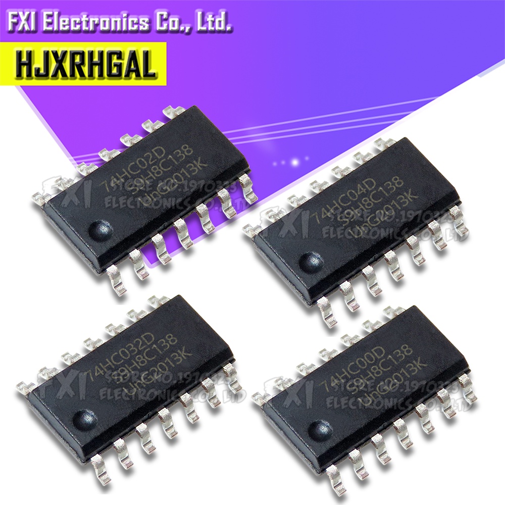 10PCS 74HC14D 74HC14 SOP SN74HC14DR SOP-14 74HC00D 74HC00 74HC04D 74HC04 74HC08D 74HC08 74HC27D ...