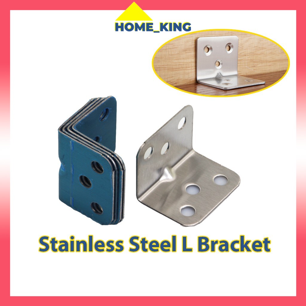 Home King Solid Stainless Steel L Bracket 35mm x 25mm x 25mm Angle ...