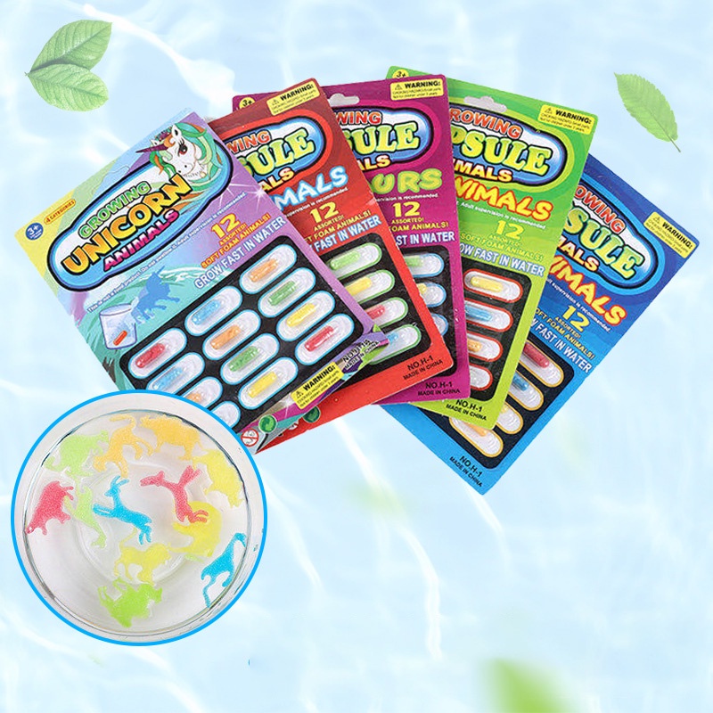 12Pcs Water Growing Toys Ocean Forest Animals Magic Expansion Toys ...