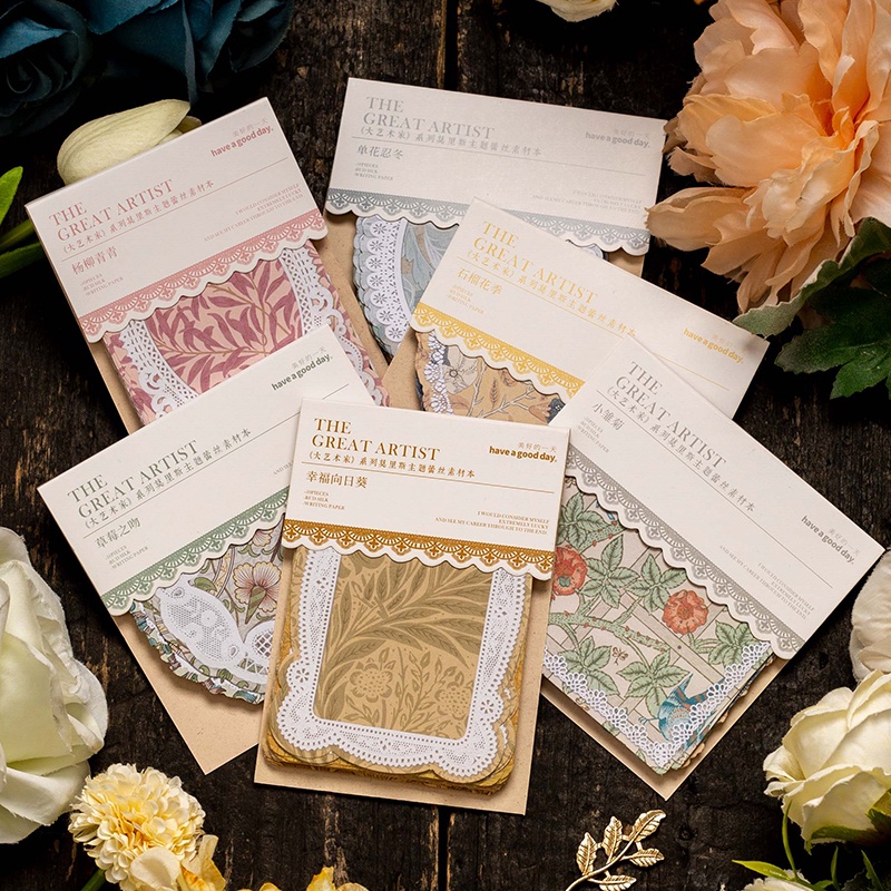 ENWEI 50 Pcs [Artist Series] Vintage Tearable Journal Material Paper ...