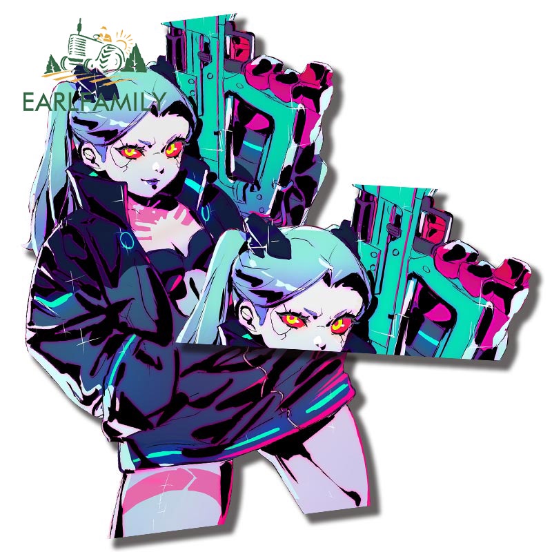 EARLFAMILY 13cm Cyberpunk Edgerunner Anime Peeker Car Sticker Vinyl ...