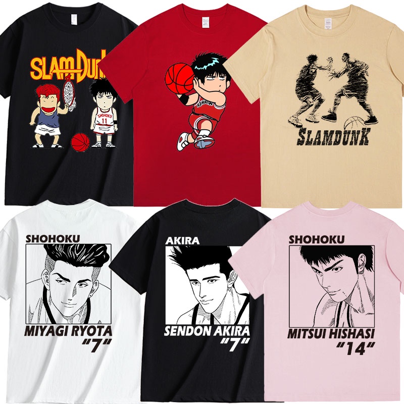 Slam Dunk t-Shirt Merchandise Co-Branded Short-Sleeved Sakuragi Flower ...