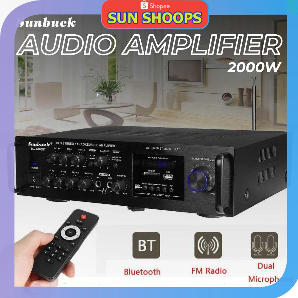 Sun S - Sunbuck Bluetooth EQ Audio Amplifier Home Theater FM 2000W ...