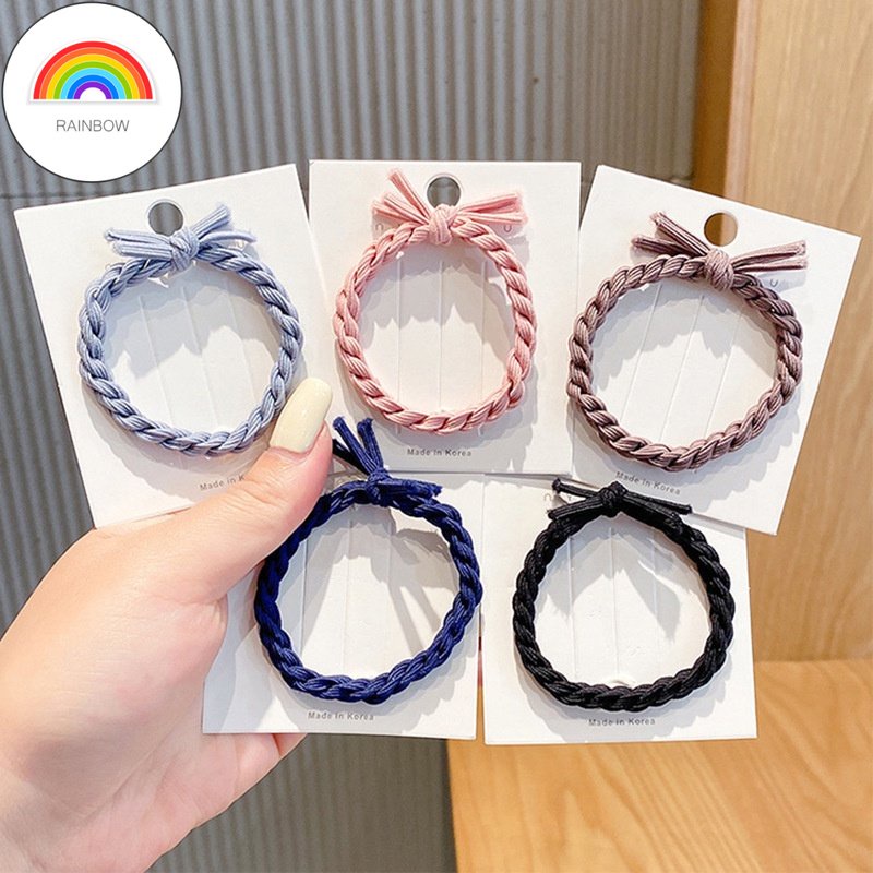 RD 8 Styles Korean Cartoon Poached Egg Daisy Flower Elastic Hair Tie ...