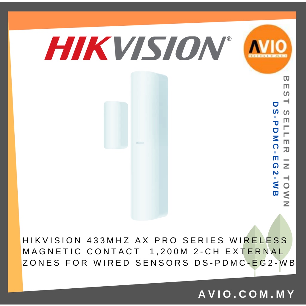 Hikvision Wireless AX PRO Wireless Alarm Magnetic Magnet Sensor Contact ...