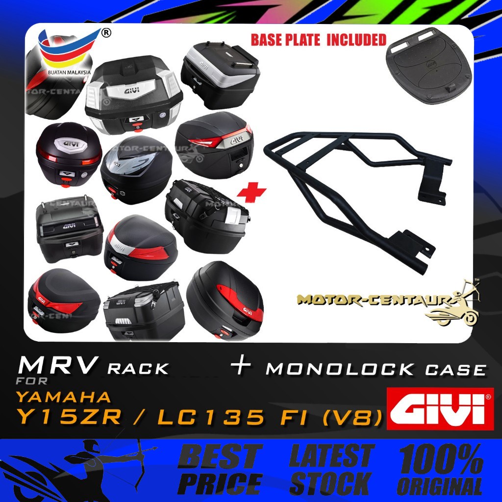 SET KOMBO KOTAK/BOX GIVI B27/B32/B33/B42/B45 TOP CASE + GIVI YAMAHA Y15 ...