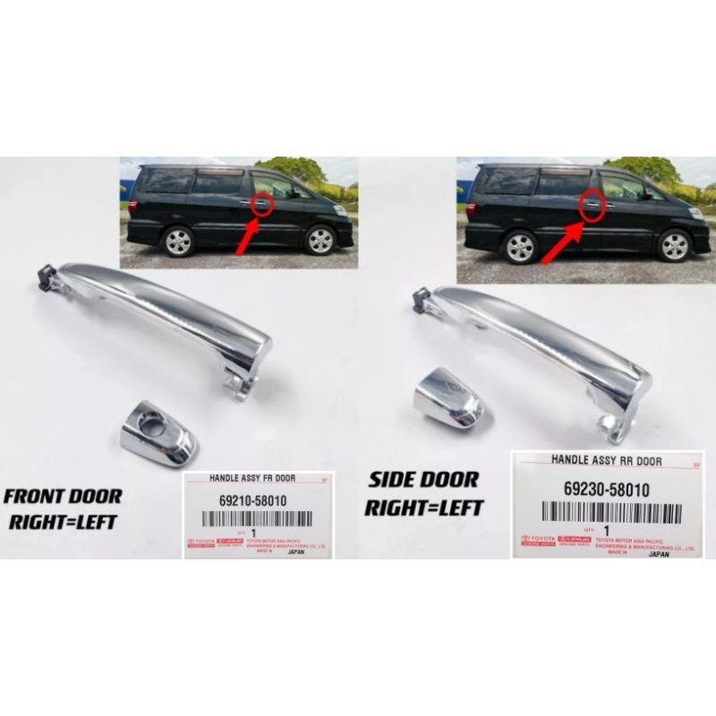 ORIGINAL TOYOTA ALPHARD 2003 - 2014 ANH10 MNH10 ANH20 GGH20 / SLIDING ...