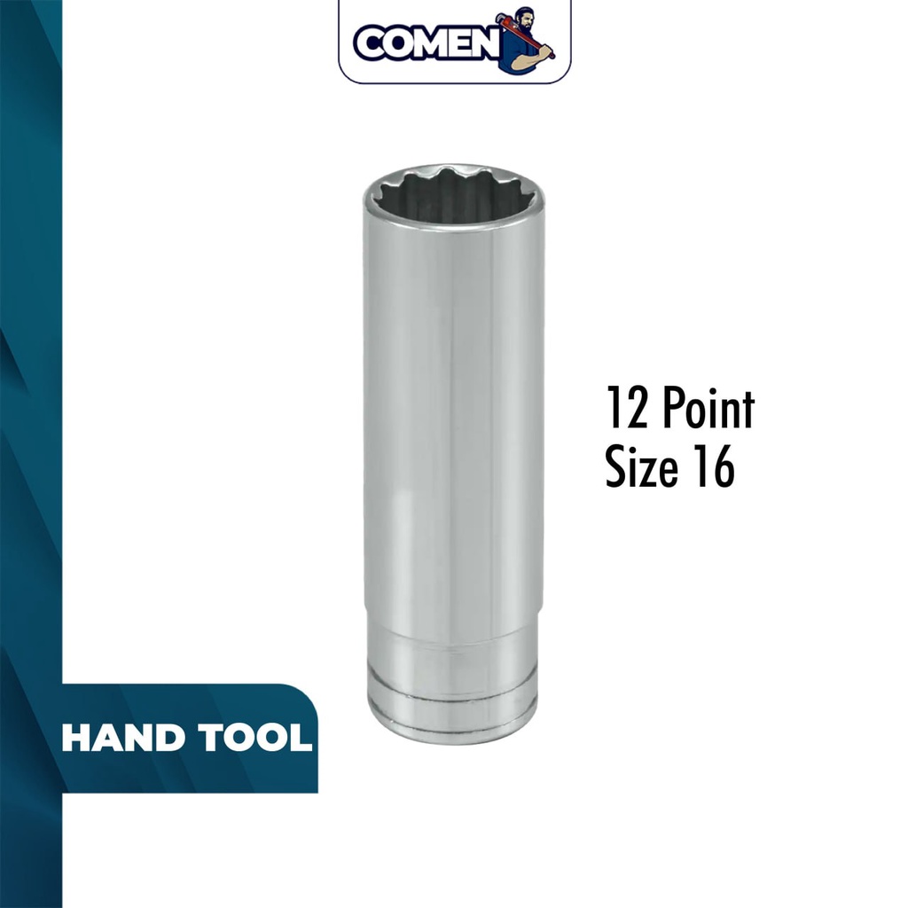 NIETZ 1/2 Inch Dr Deep Socket 12 Point (16MM) CR-V Long Deep Socket ...
