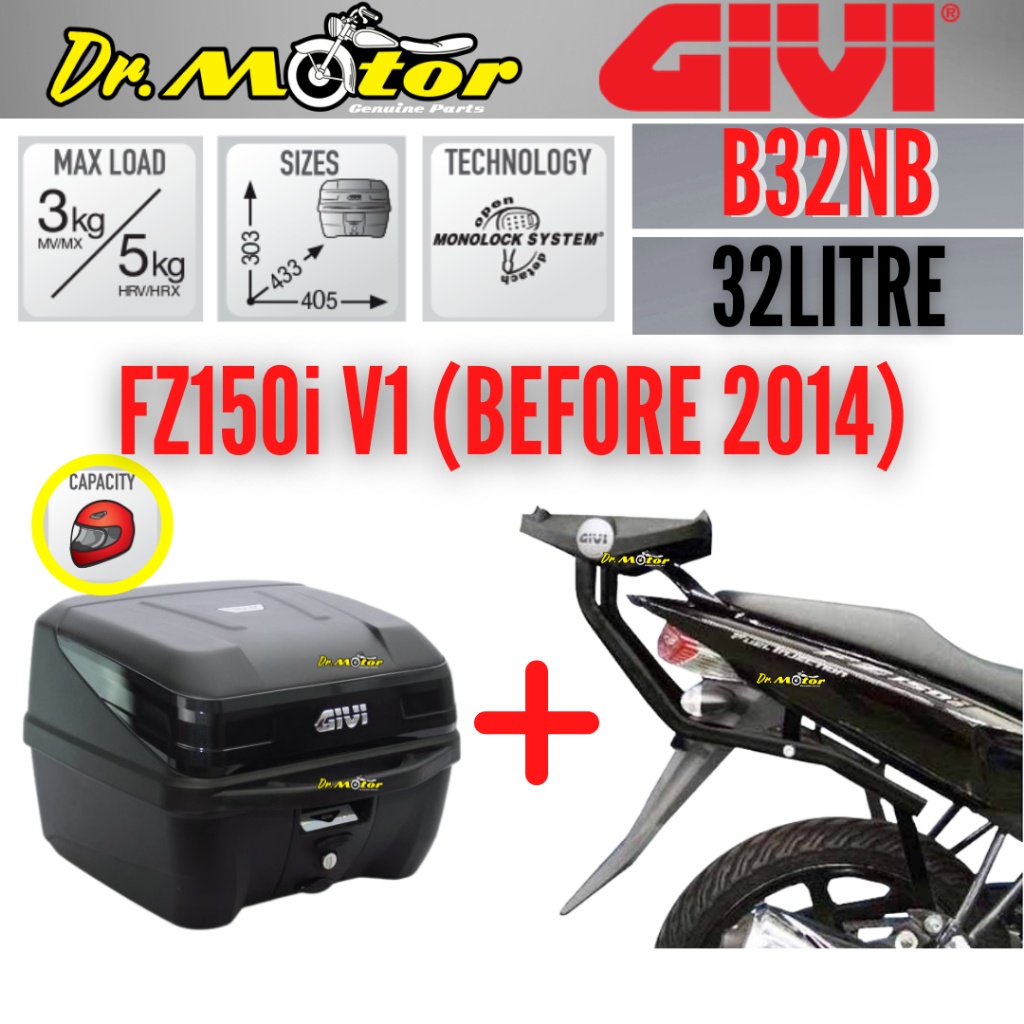 FZ150 V1 FZ 150 i FZ150i GIVI HRV HEAVY DUTY MONORACK MONO RACK J ...