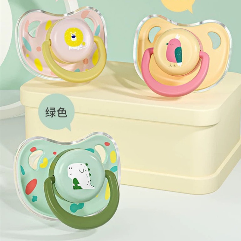 Baby Pacifier 0-36 Months Old Newborn Anti Bloating Sleeping Flat Head ...