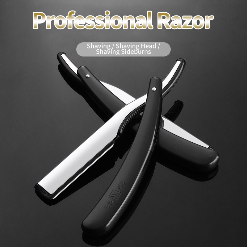 Men Folding Razor Straight Barber Edge Steel Shave Razor Folding Safety ...