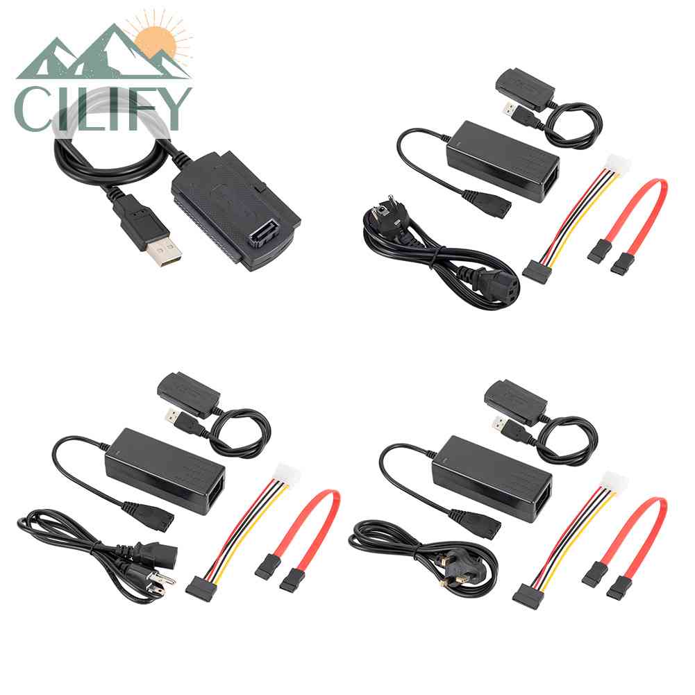 USB 2.0 to SATA PATA IDE Cable Hard Drive Adapter Kit for 2.5 3.5 inch ...