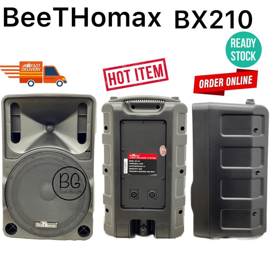 Beethomax BX210 10Inch 200Watt 2-Way Full Range Passive Speaker System ...