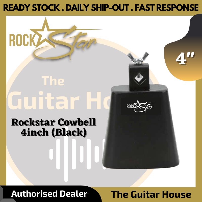 RockStar 4 inch Professional Cow Bell Metal Cowbell Drum Parts ...