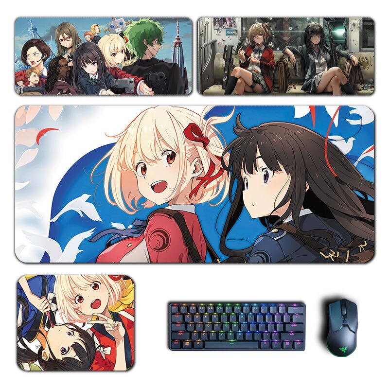 Anime Lycoris Recoil Mouse Pad Inoue Takina Nishikigi Chisato Mousepad ...
