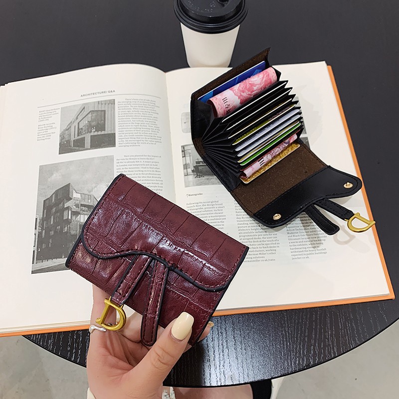 Fashion Stone Pattern Ladies Wallet Large-Capacity Wallet Folding Stone ...