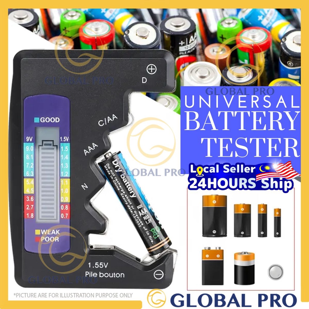 Universal Digital Battery Tester LCD Display Battery Capacity Check ...