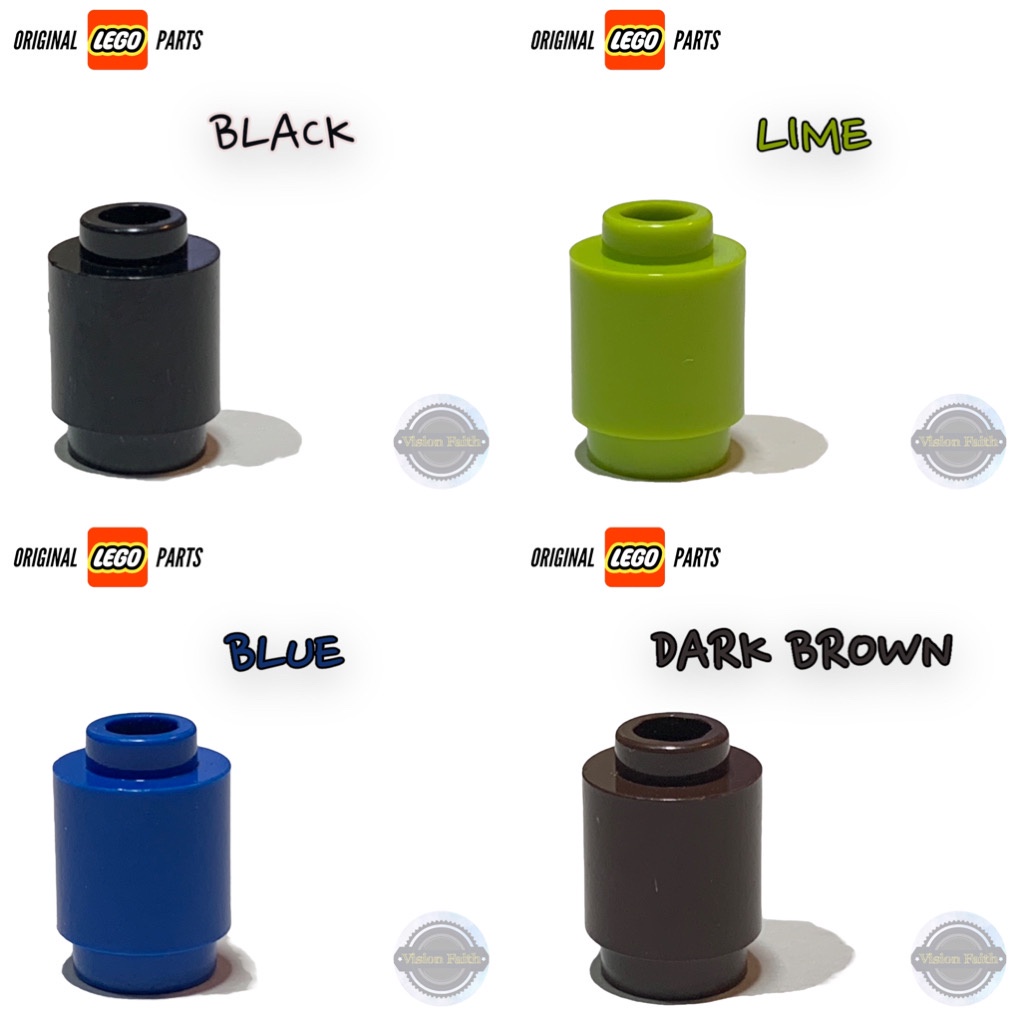 6. LEGO BRICK PARTS #3062b - Round 1 x 1 Open Stud | Shopee Malaysia