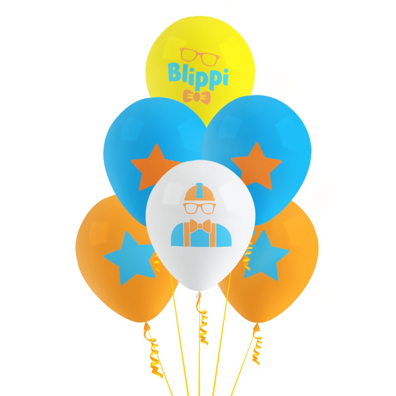 10pcs Blippi theme decorative balloons set English teacher 12 "latex ...