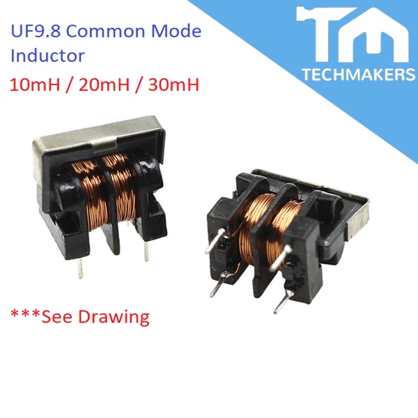 UU9.8/UF9.8 Common Mode Inductance Filter 10mH / 20mH / 30mH Wire Size ...