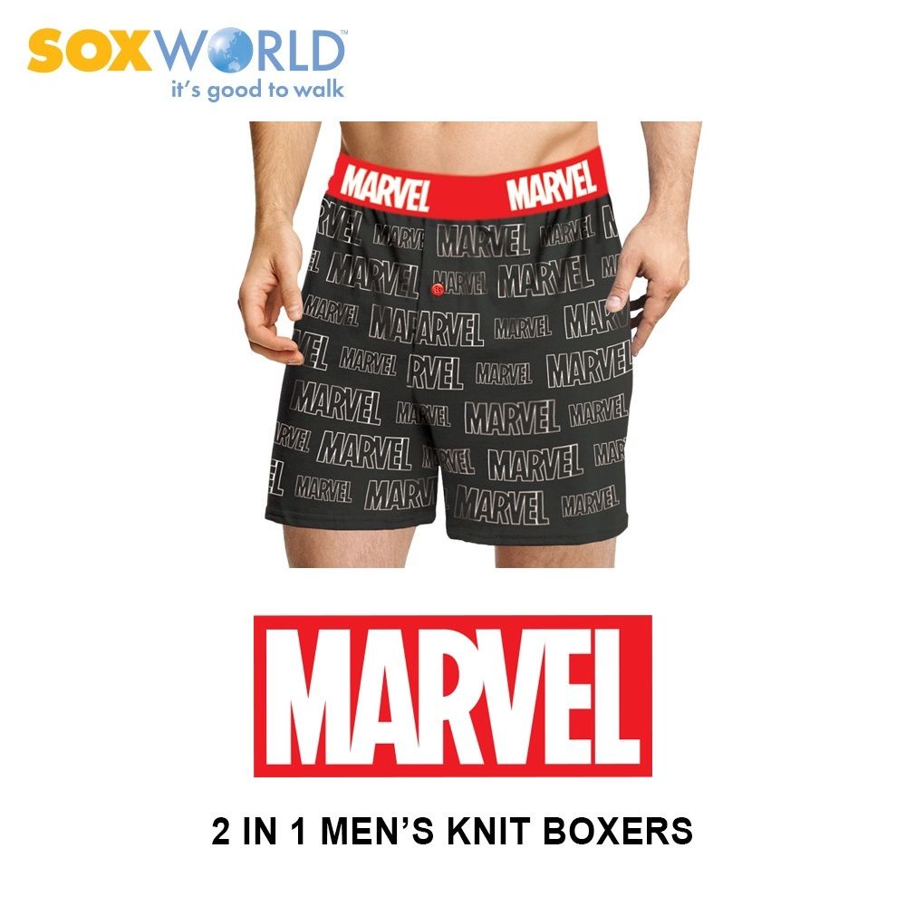 Soxworld Marvel Adult Boxer Underwear (2 Pcs) 79-038M | Shopee Malaysia