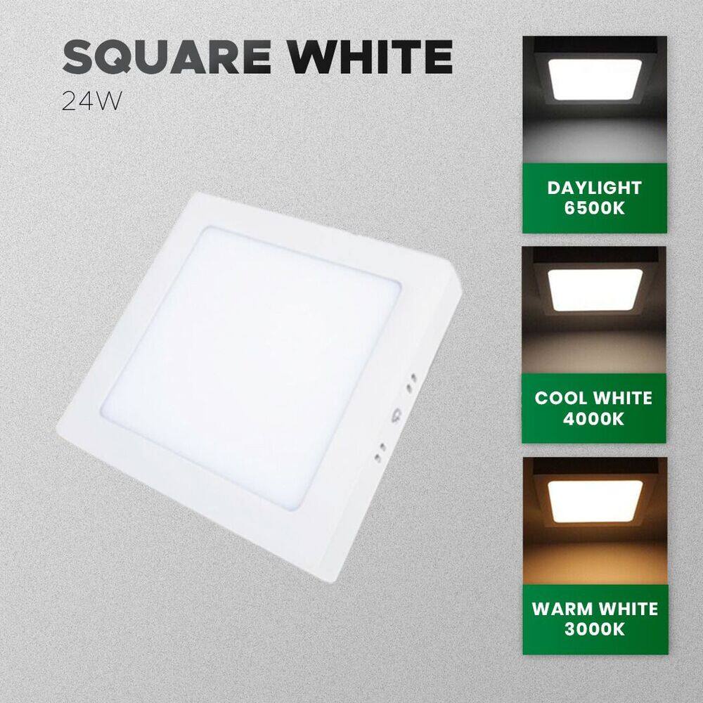 18W/24W/36W BLACK/WHITE ROUND/SQUARE SURFACE DOWNLIGHT EXTRA BRIGHT ...