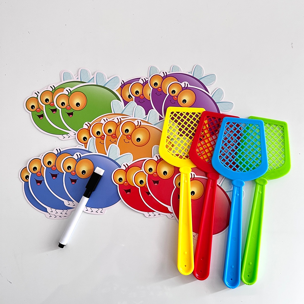 Fly Swatter Game Sight Word Swat Flash Cards for Kids DIY Double Sides ...