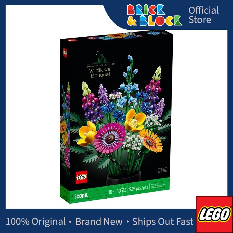 LEGO 10313 Wildflower Bouquet | LEGO ICONS | Jambangan Bunga Liar ...