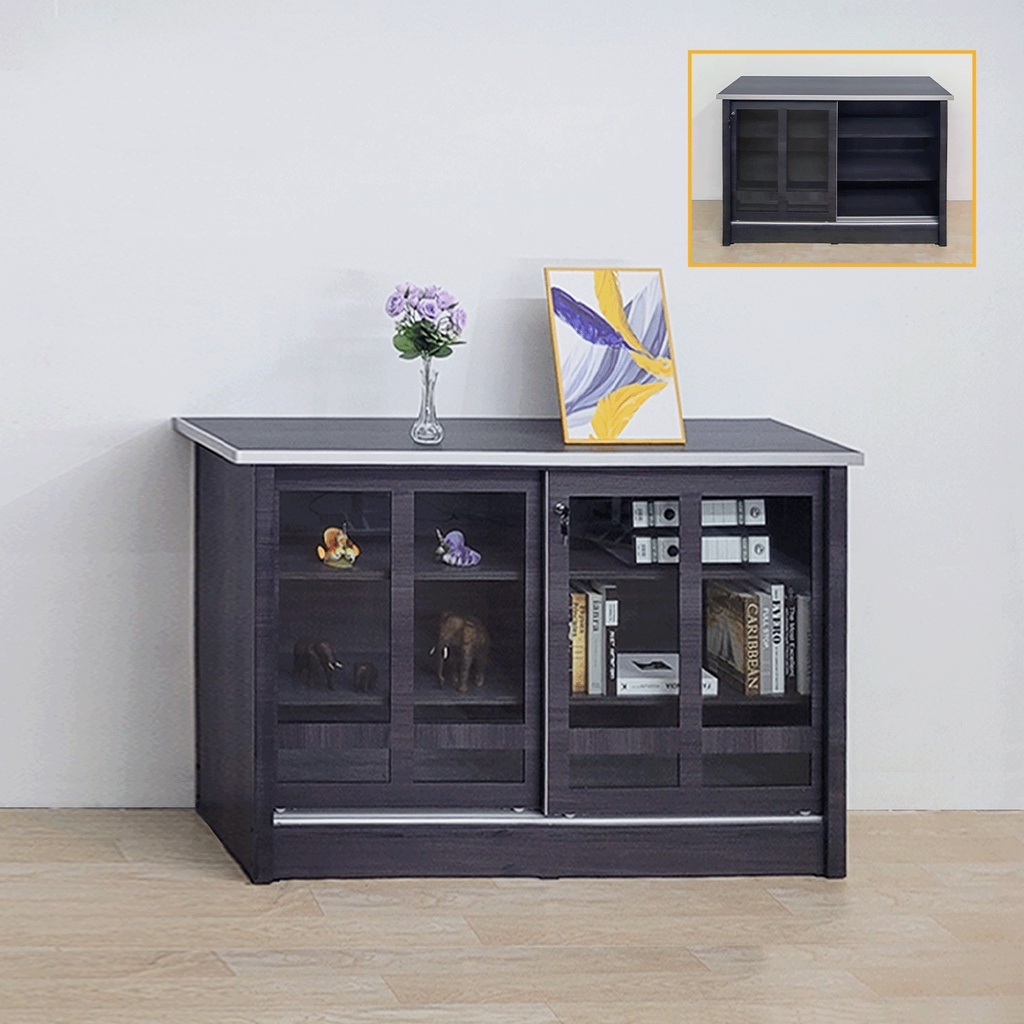 POPI Sliding Door Glass Cabinet Display Cabinet Display Rack Book Rack ...
