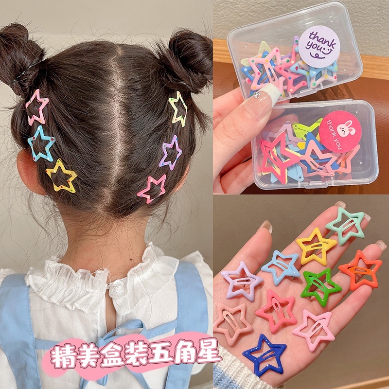 10pcs Set Star Hair Clips for Kids Korean Fashion Cute Cartoon ...