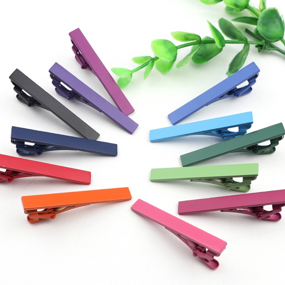 ZONFAZ 5cm Simple Design Necktie Clips For Men Fashion Solid Color ...