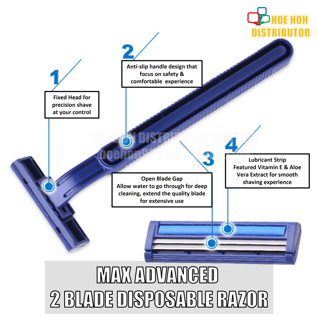 MAX Advanced Comfort Disposable Razor 1pc Super MAX Blue 2 Blade ...