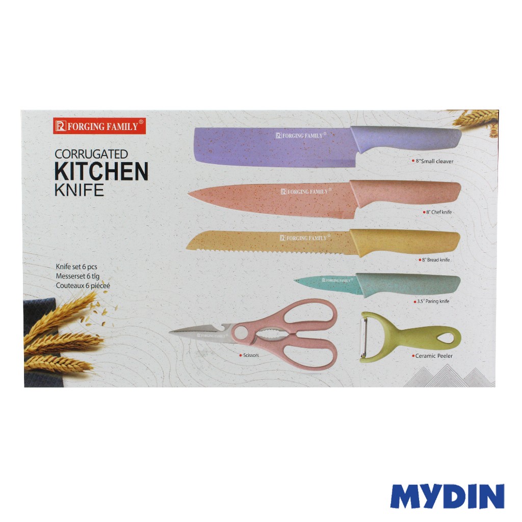 Kitchen Knife Set Assorted (6s) | Shopee Malaysia
