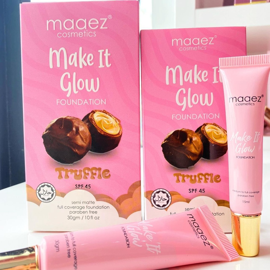 MAAEZ FOUNDATION - MAKE IT GLOW ( FULL COVERAGE) | Shopee Malaysia