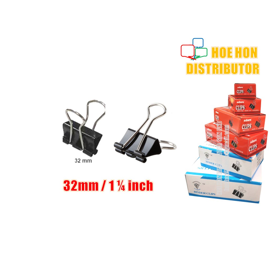 Astar Multipurpose Binder Clips / Binding Clip / Klip Ketas 32mm 12pcs ...
