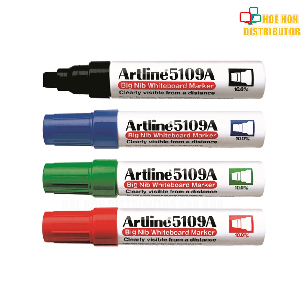 Artline Whiteboard Marker Big Nib 5mm 5100A Bullet 10mm 5109A Chisel ...