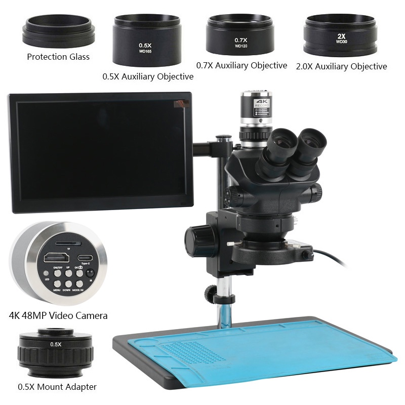48MP 4K VGA HDMI USB Type-c Electronic Video Camera with 3.5x-100x ...
