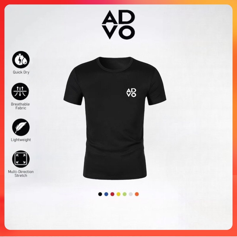 ADVO Logo Left Microfiber T-Shirt Men Jersey Round Neck T shirt Short ...