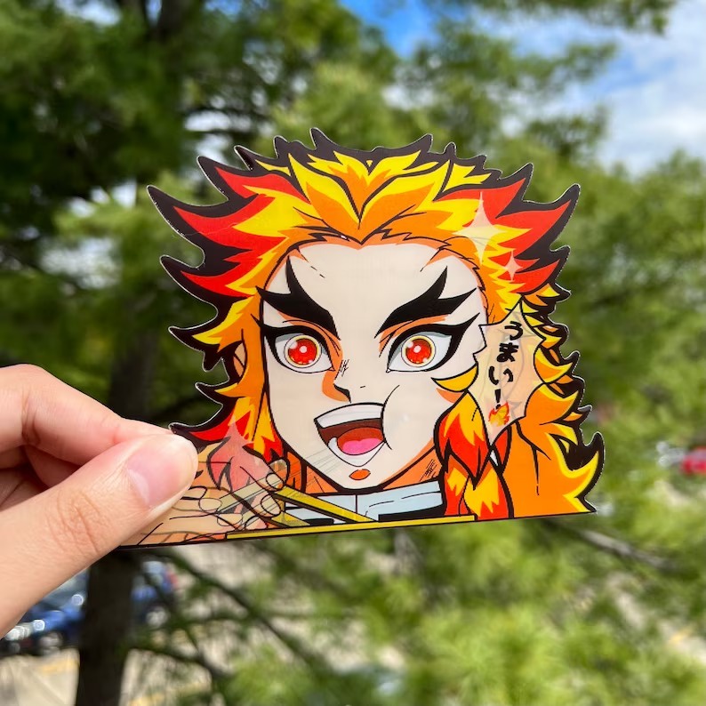 3d Sticker - Demon Slayer Rengoku Eat Umai | Shopee Malaysia