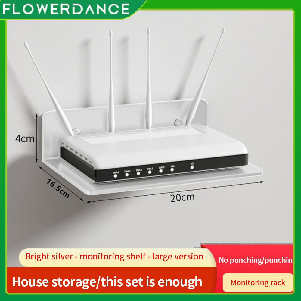 Tv Wifi Shelf Set-top Box Rack Router Bracket Storage Box Wall ...