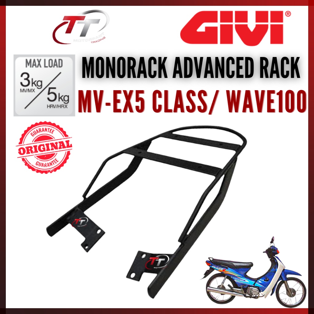 HONDA WAVE100 EX5 CLASS WAVE 100 EX5CLASS GIVI MV MONORACK ADVANCE MONOLOCK CARRIER BELAKANG ...