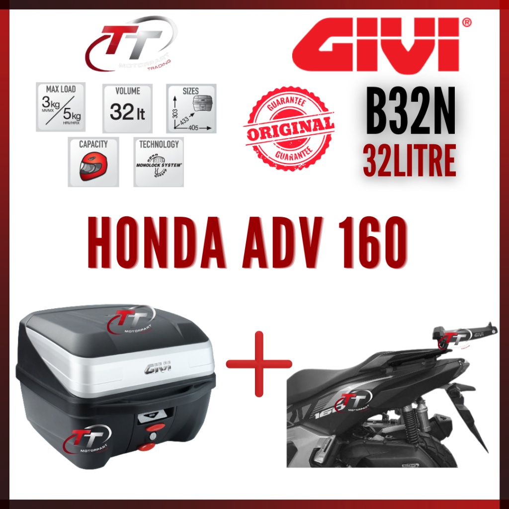 HONDA ADV160 ADV 160 GIVI SRX SPECIAL MONORACK MONO RACK J TAPAK REAR ...